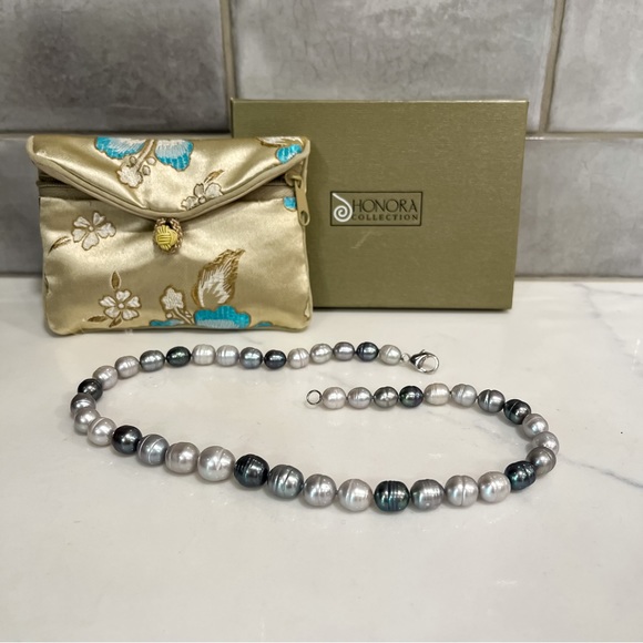 Honora | Jewelry | Honora Freshwater Shades Of Grey Ring Pearl Necklace ...